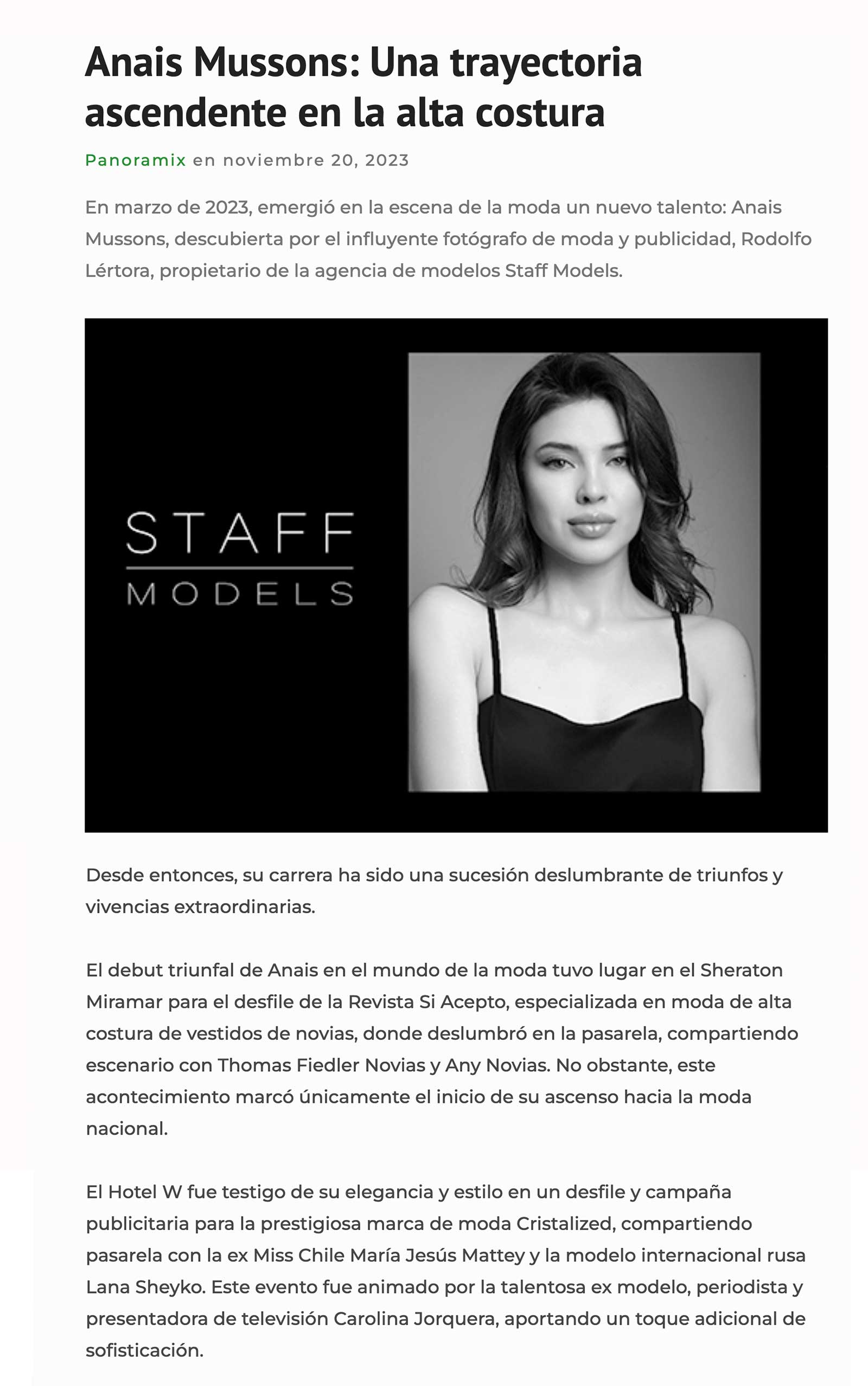 Curso Modelaje Staffmodels